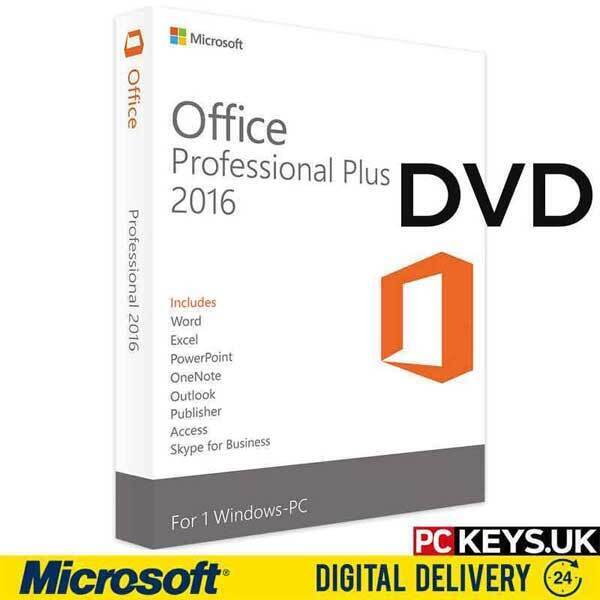 Shop for Microsoft Office 2016 Professional Plus DVD | PC Keys £48
